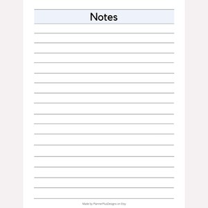 Minimalistic Notes Printable, Daily Notes, Lines Notes, Task Checklist ...