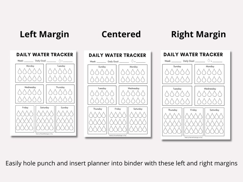 Weekly Water Intake Tracker - Water Tracker Printable - Minimal Water ...