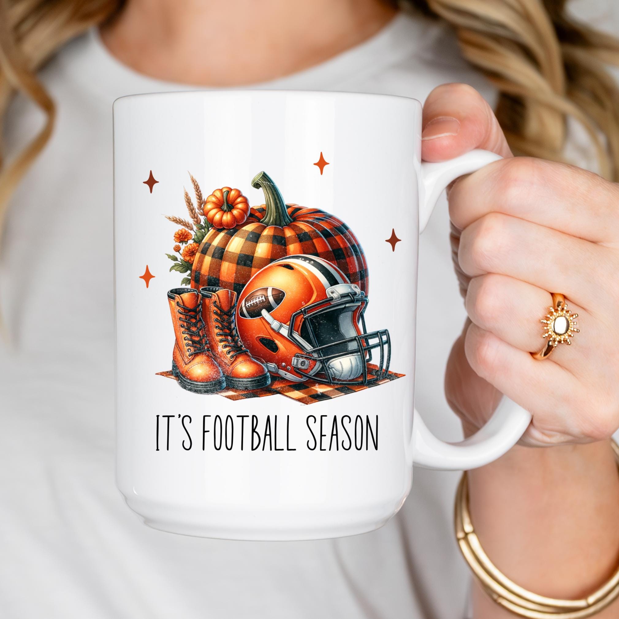 Its Football Season, Pumpkin Fall Season Mug, Hello Football Season ...