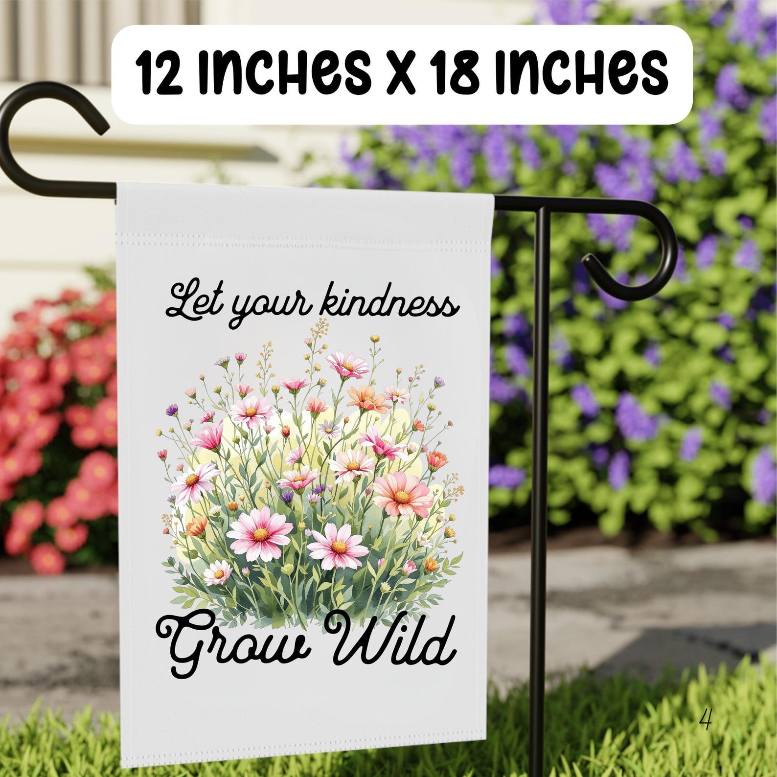 Let Your Kindness Grow Wild Garden Flag, Let Kindness Bloom Flag, Be ...