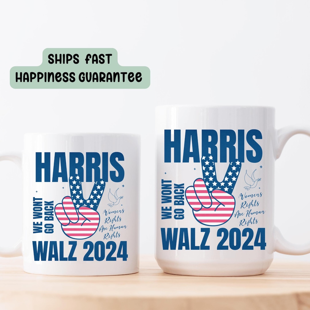 Harris Walz 2024 Mug, Harris 2024 Cup, Vote 2024 Gift Mug, Kamala ...