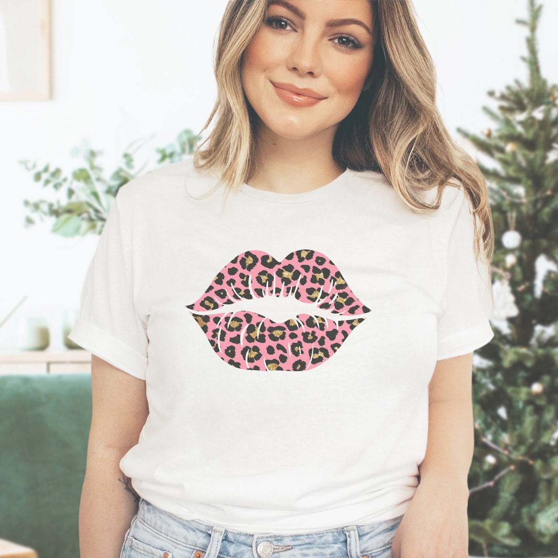 Leopard Print Lips Shirt Leopard Lips Tee Leopard Print Lip T-shirt ...
