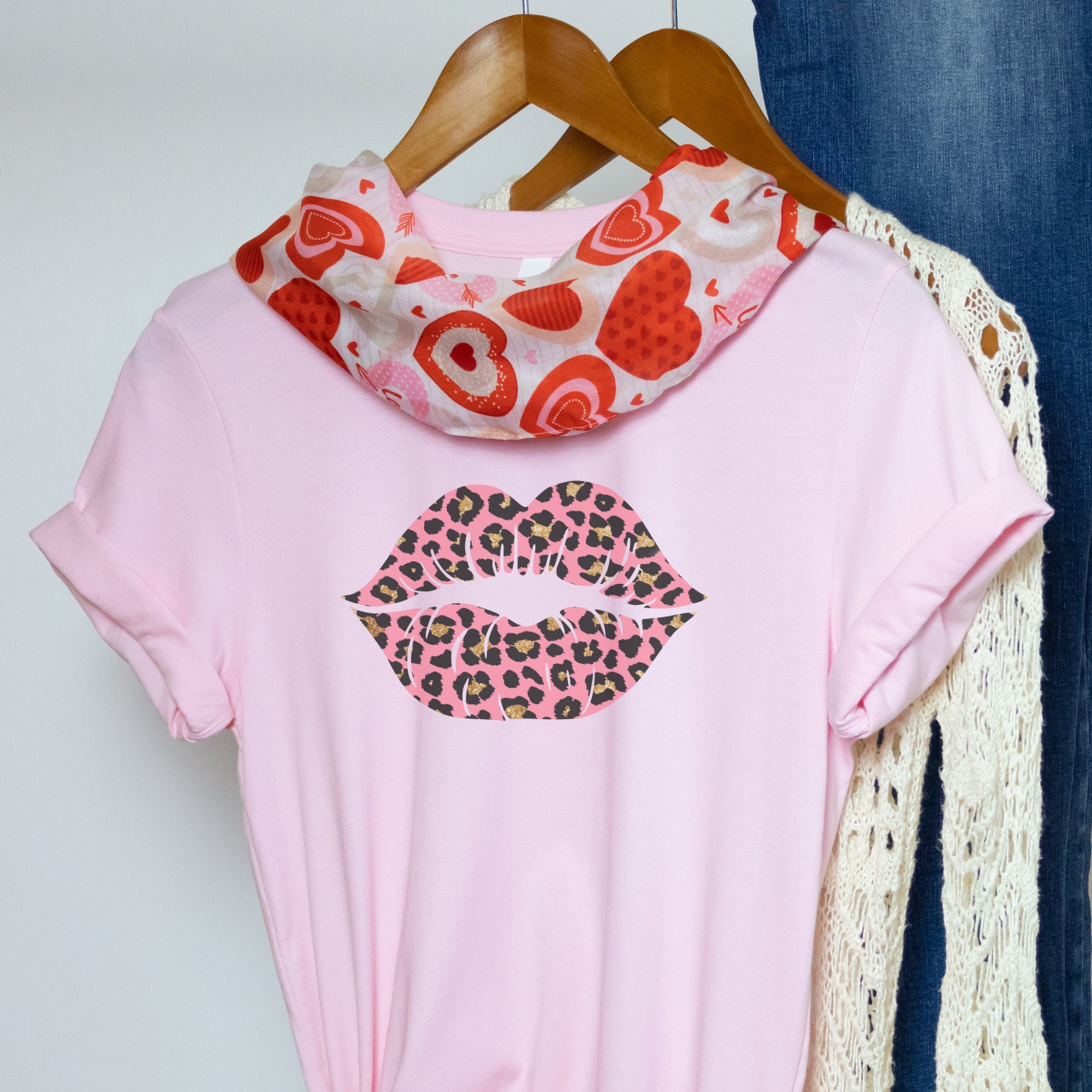 Leopard Print Lips Shirt Leopard Lips Tee Leopard Print Lip T-shirt ...