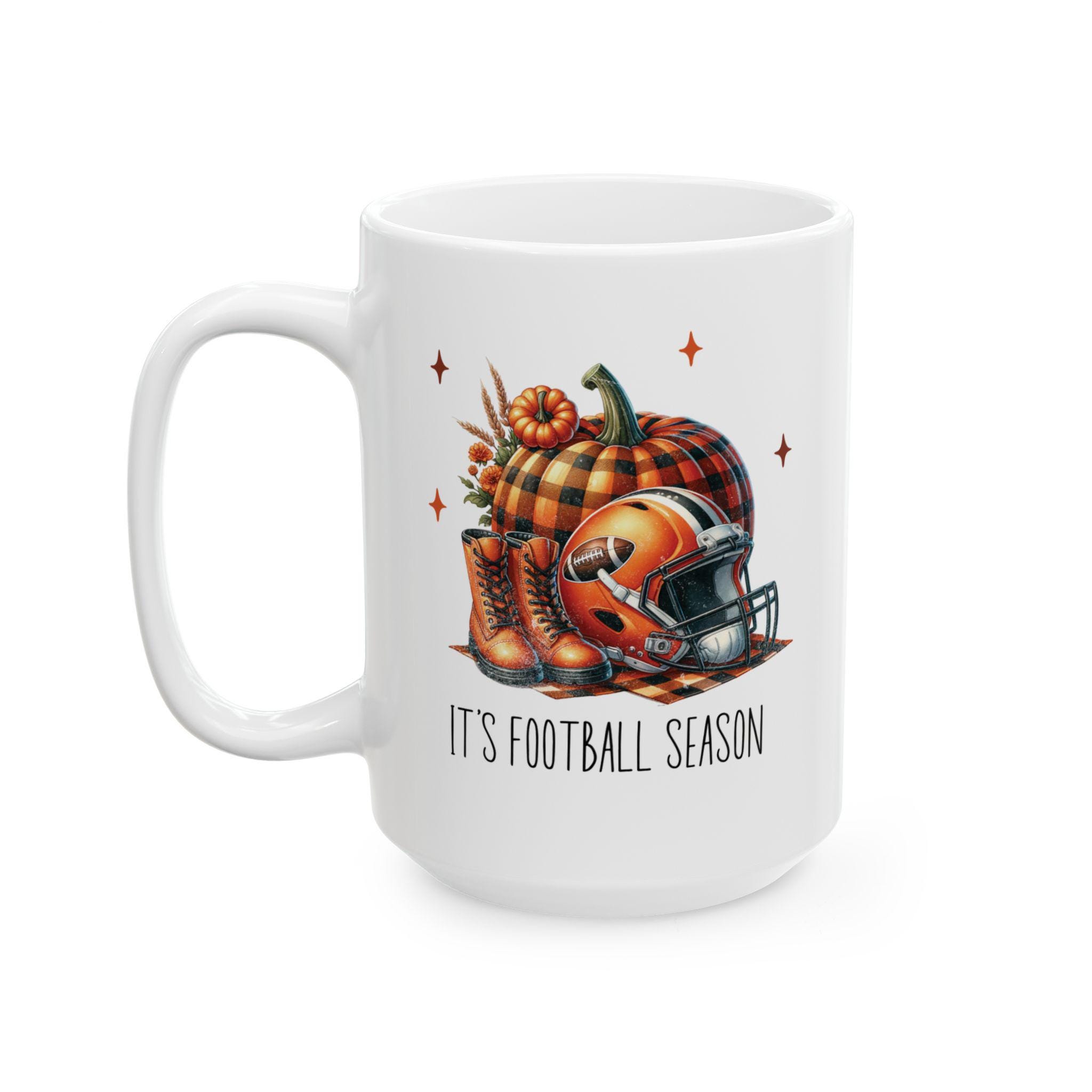 Its Football Season, Pumpkin Fall Season Mug, Hello Football Season ...