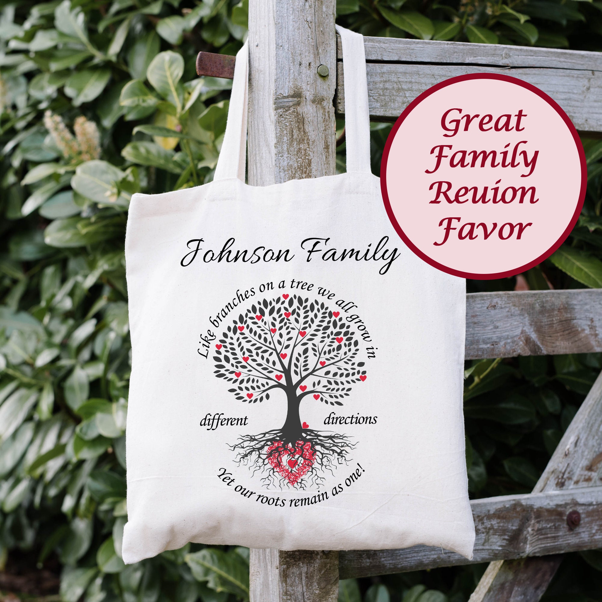 Family Reunion Tote, Family Reunion Favors, Family Vacation Tote ...