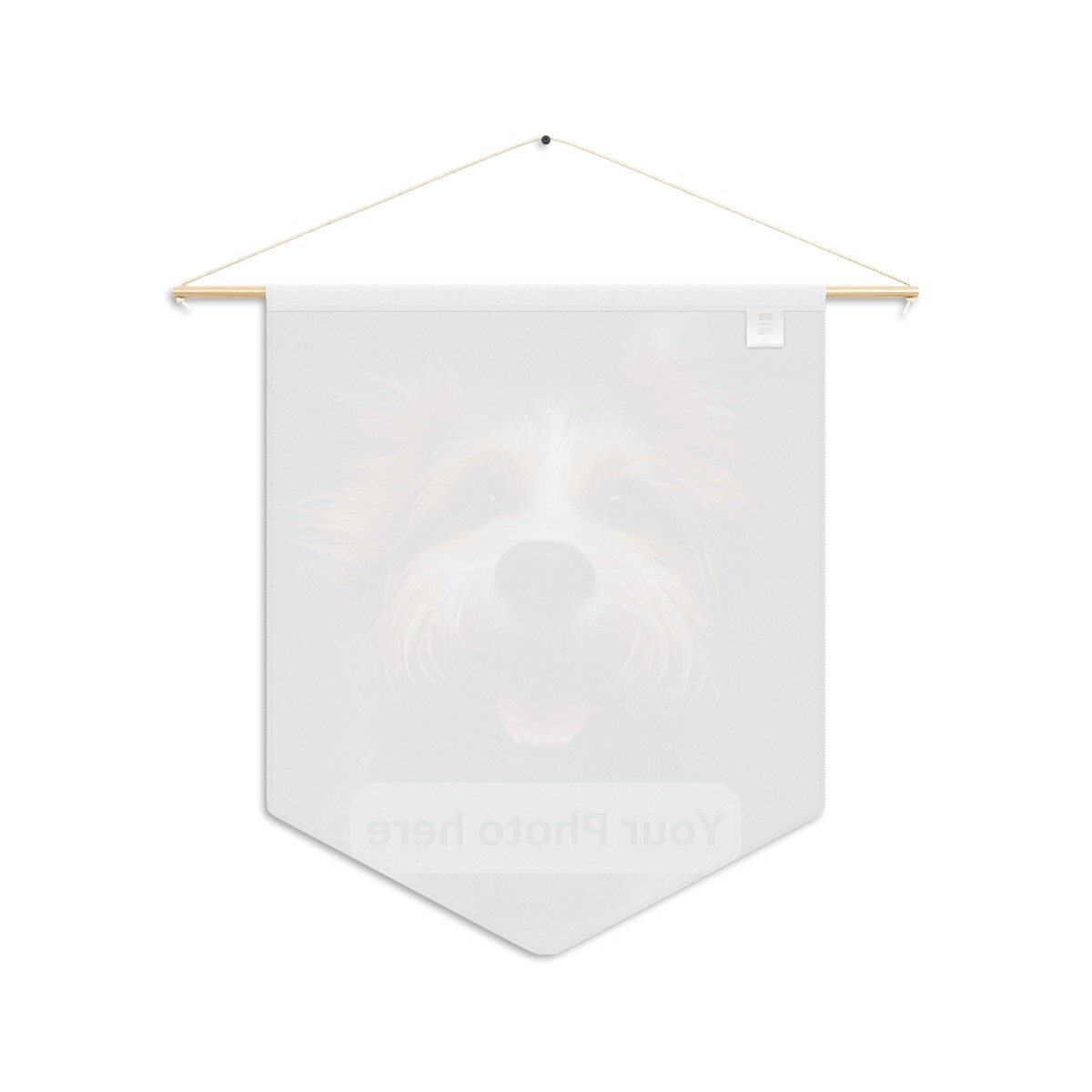 YOUR PHOTO HERE Custom Pennant, Pet Photo Canvas Banner, Family Wall ...