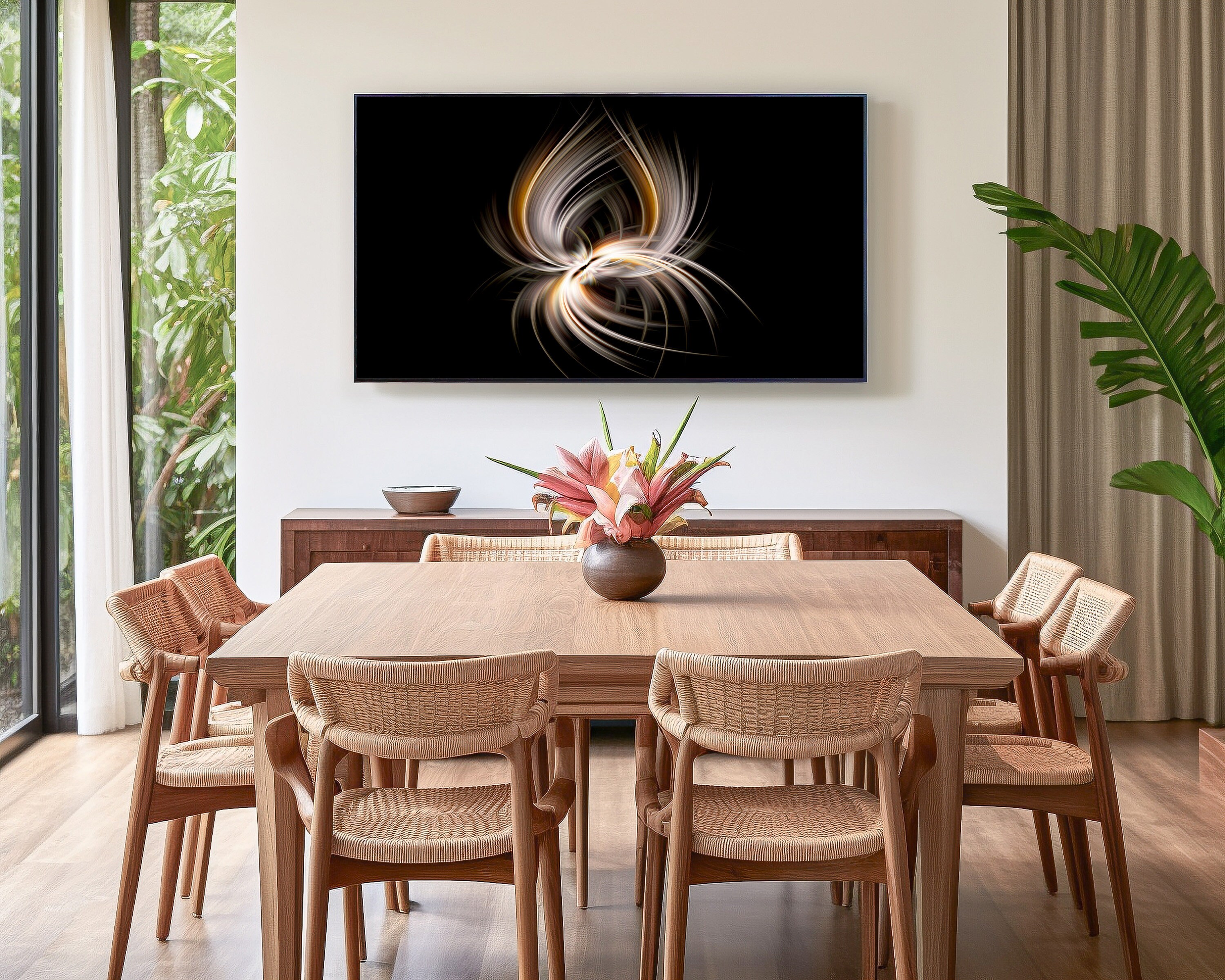 Frame Tv Art 4k, Modern Black & White Abstract Digital Tv Art, Frame Tv ...