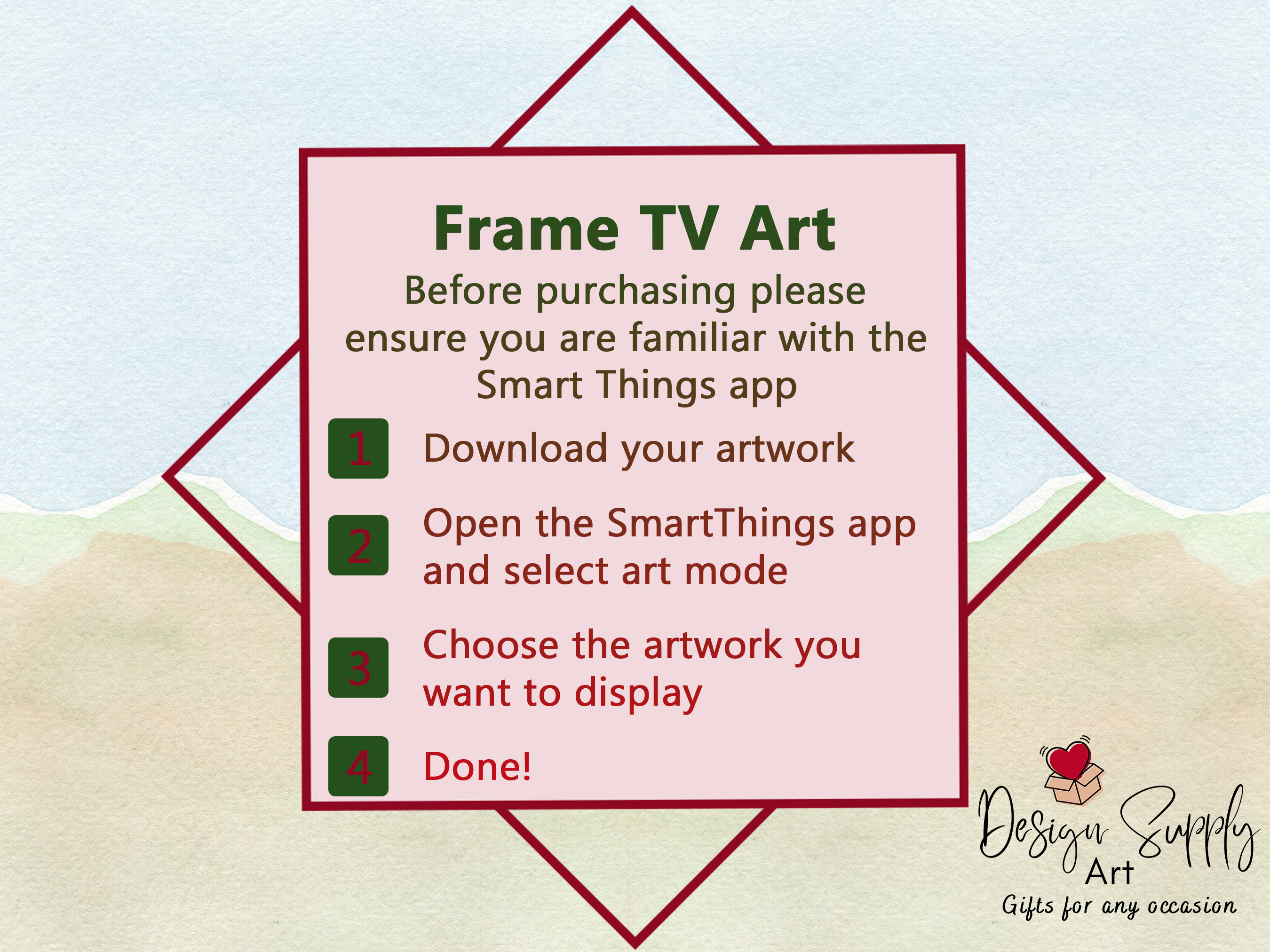 Frame Tv Art 4k, Vintage Wildflower Meadow Digital Smart Tv Art, Frame ...
