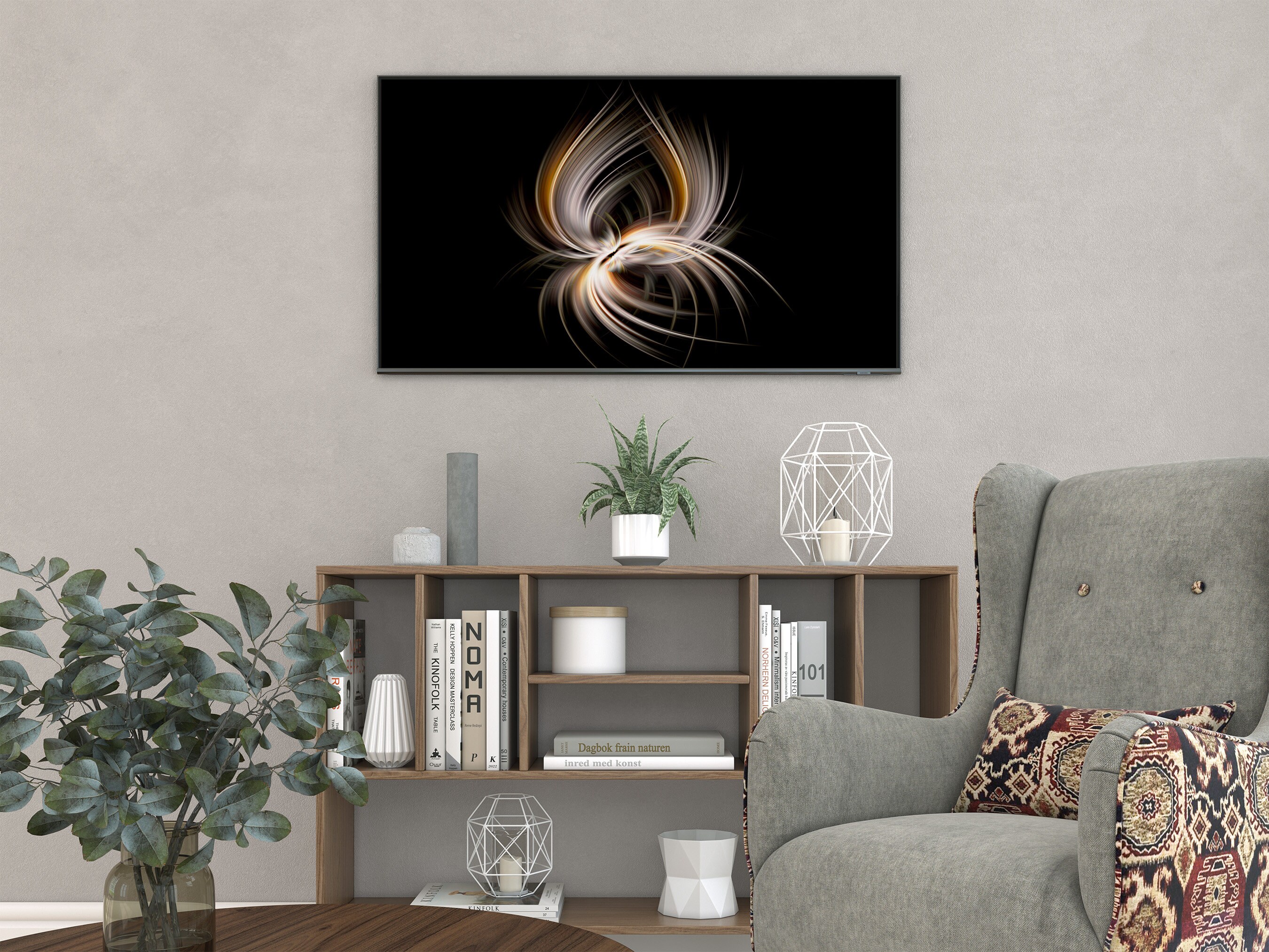 Frame Tv Art 4k, Modern Black & White Abstract Digital Tv Art, Frame Tv ...