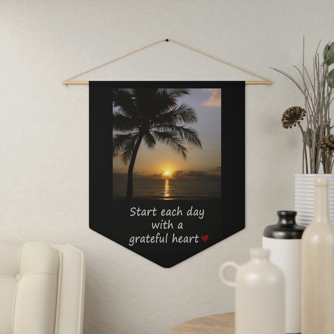 Motivational Pennant Flag Banner, Gratitude Gift, Affirmation Poster ...