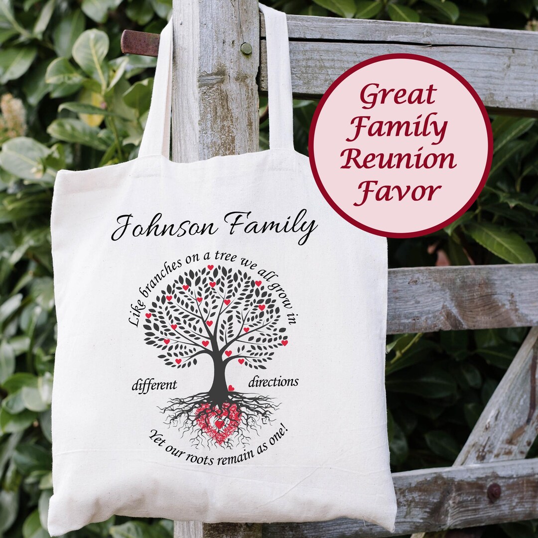 Family Reunion Tote, Family Reunion Favors, Family Vacation Tote ...