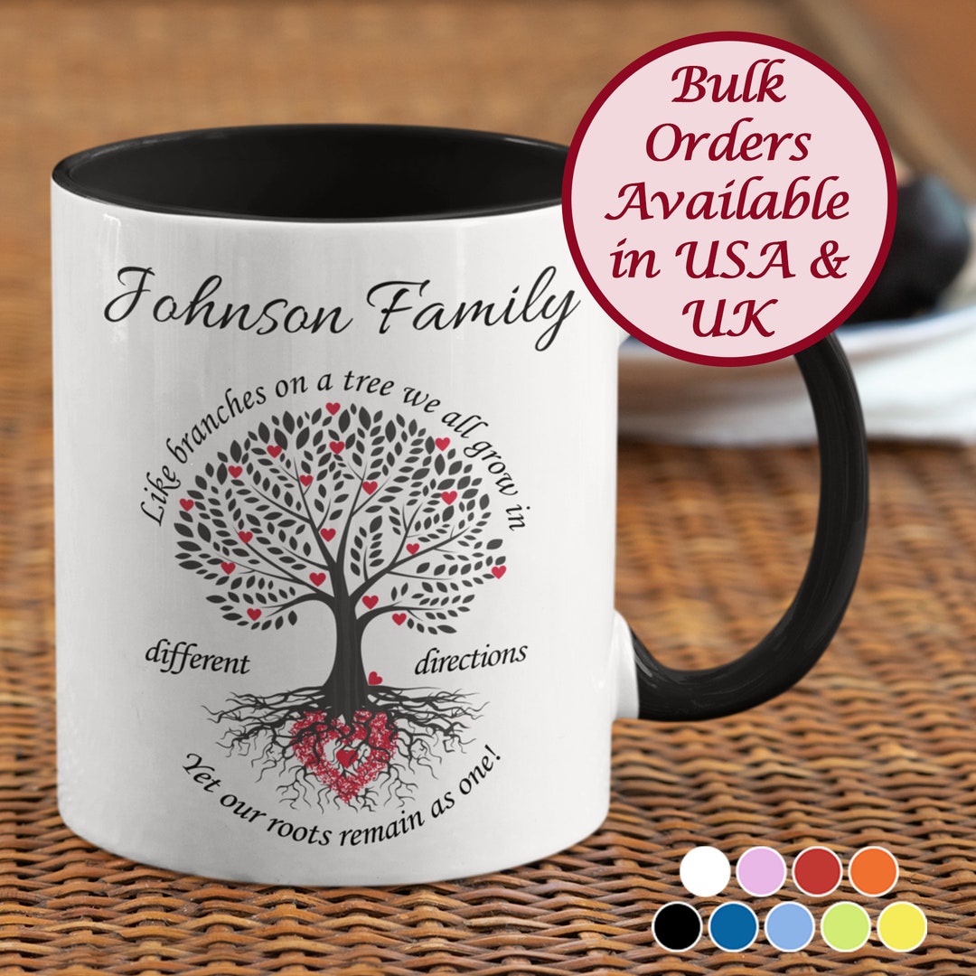 Family Reunion Cups, Tree of Life Mug Personalized, Like Branches on a ...