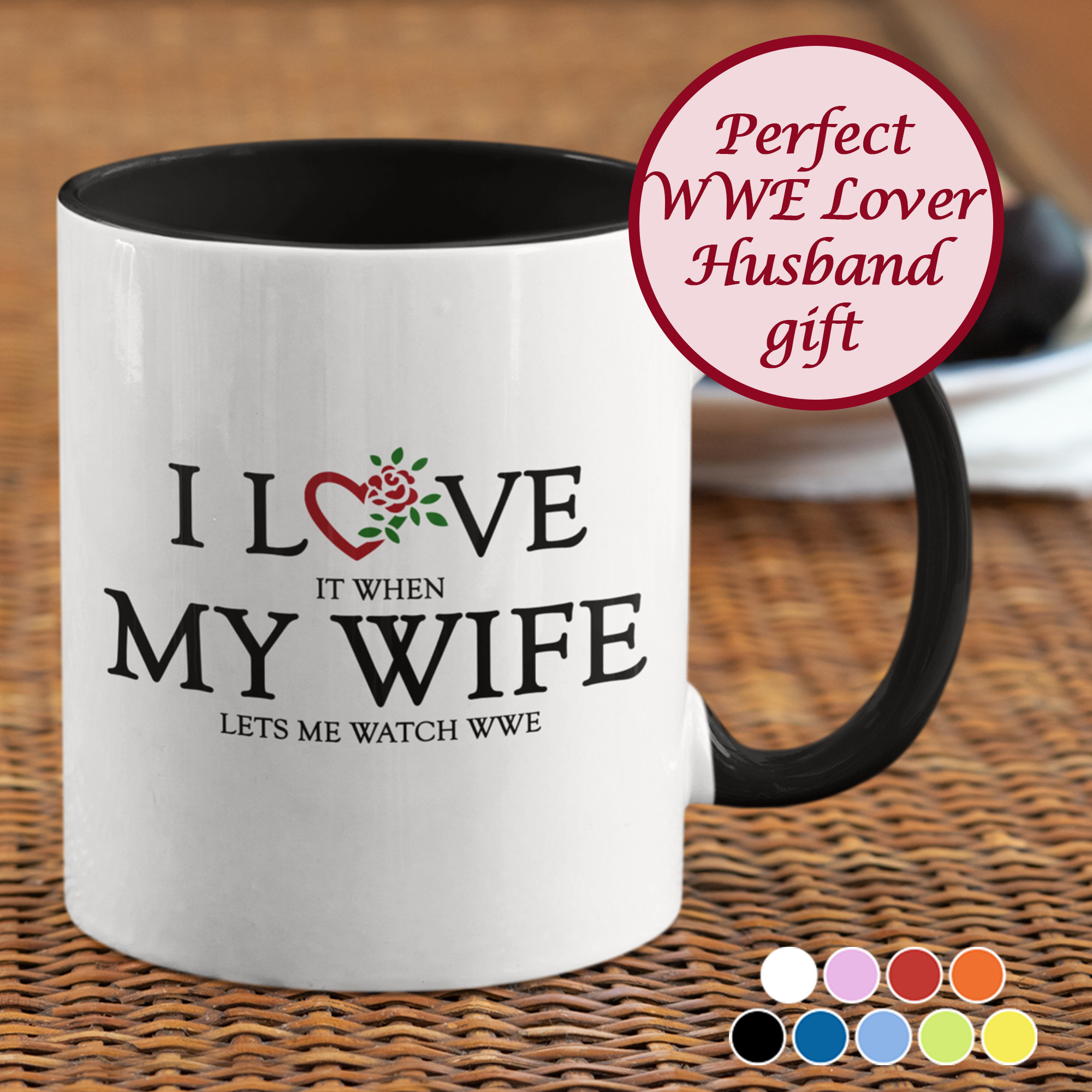 WWE Mug for Husband, Wrestling Coach Gift, Anniversary WWE Cup, Husband ...