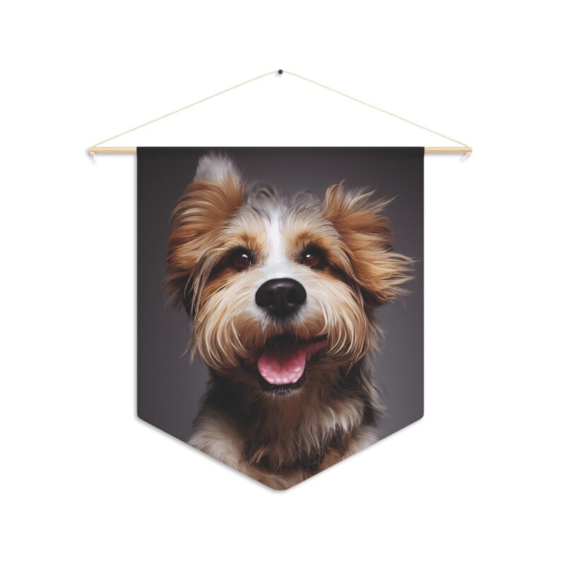YOUR PHOTO HERE Custom Pennant, Pet Photo Canvas Banner, Family Wall ...