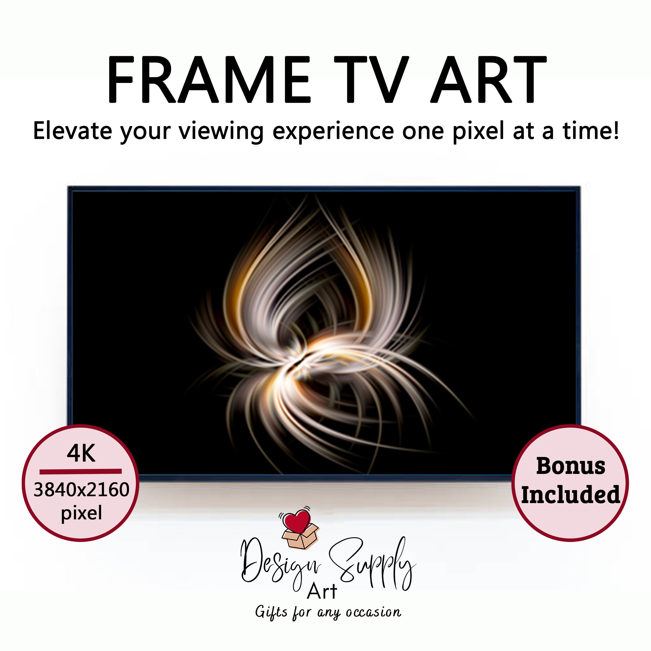 Frame Tv Art 4k, Modern Black & White Abstract Digital Tv Art, Frame Tv ...