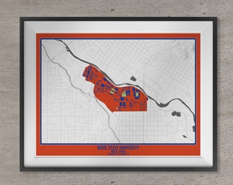 Boise Map Print Boise Black Map Poster Boise Dark Map - Etsy