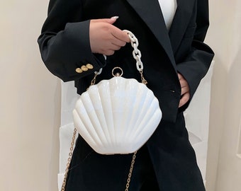 Gold Shell Clutch - Etsy