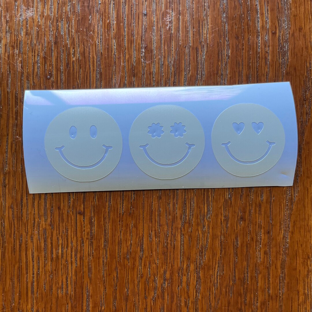 Smiley Vinyl Decal - Etsy