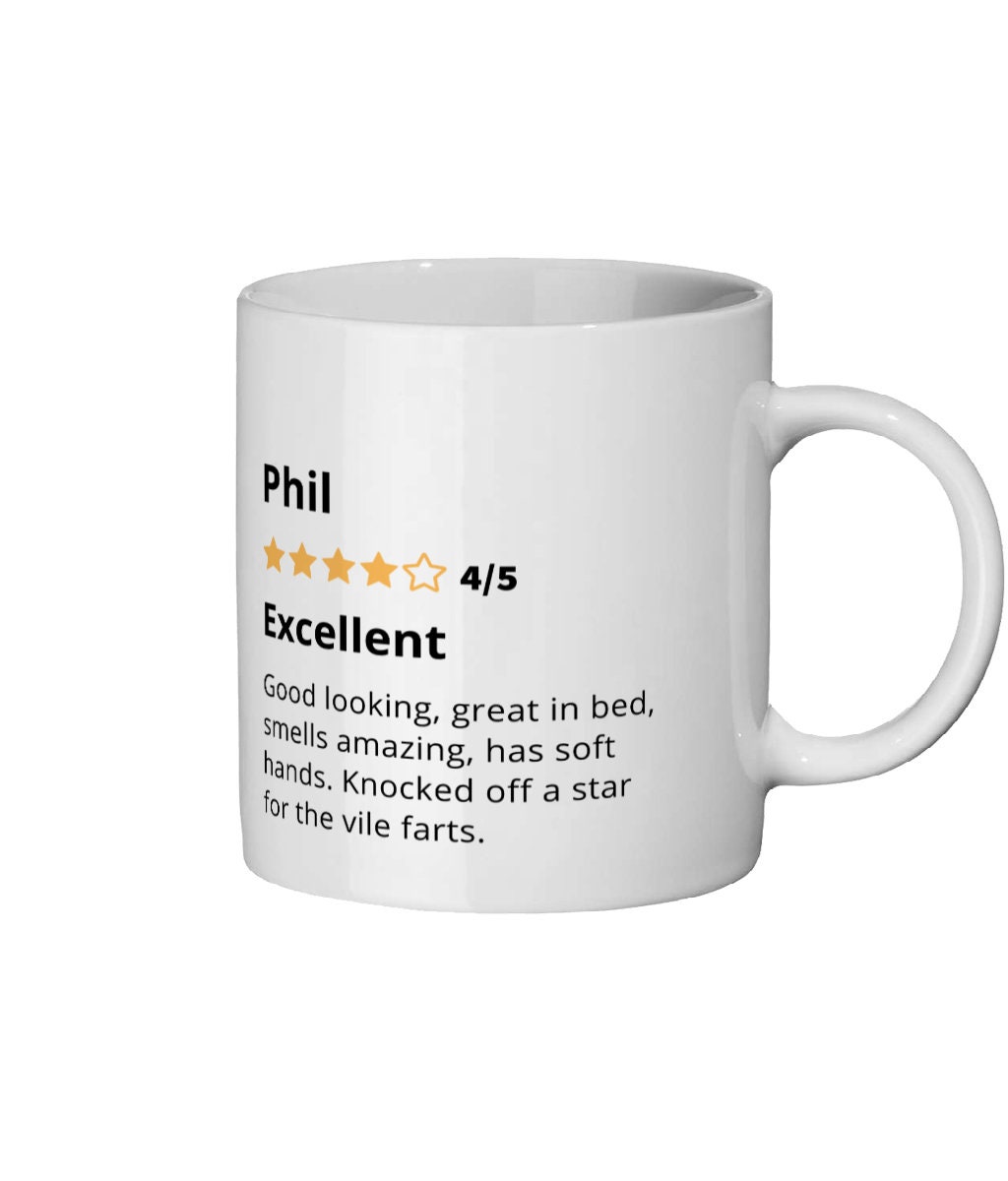 Star Rating Review Funny Personalised Mug. Boyfriend. Husband. - Etsy