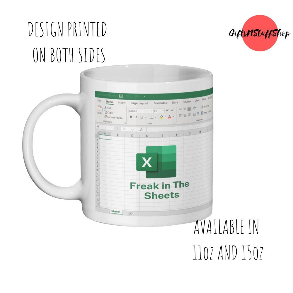 Freak in the Sheets Mug. Excel Mug. Spreadsheet Mug. Gift for - Etsy