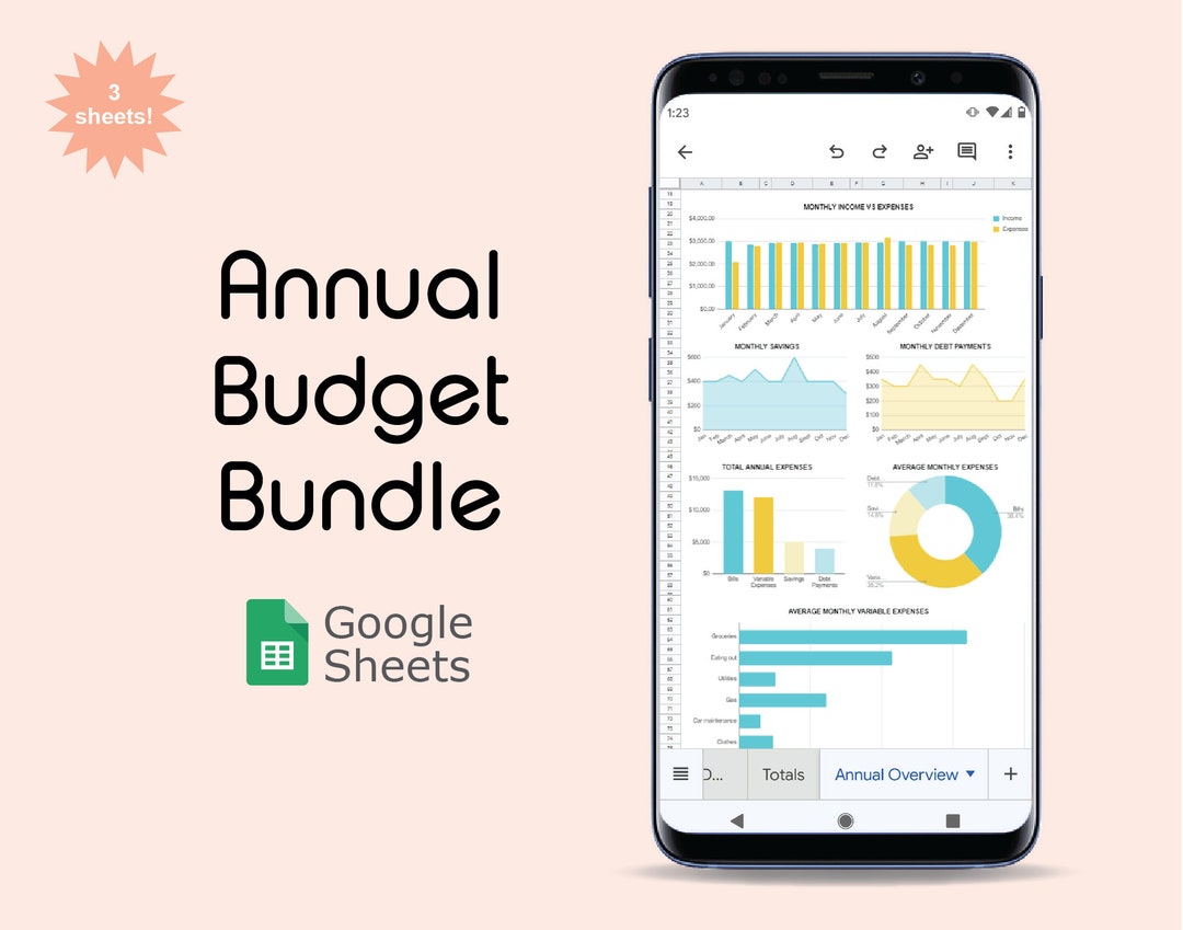 Annual Budget Bundle | Ultimate Savings Challenge | Debt Payoff Tracker ...
