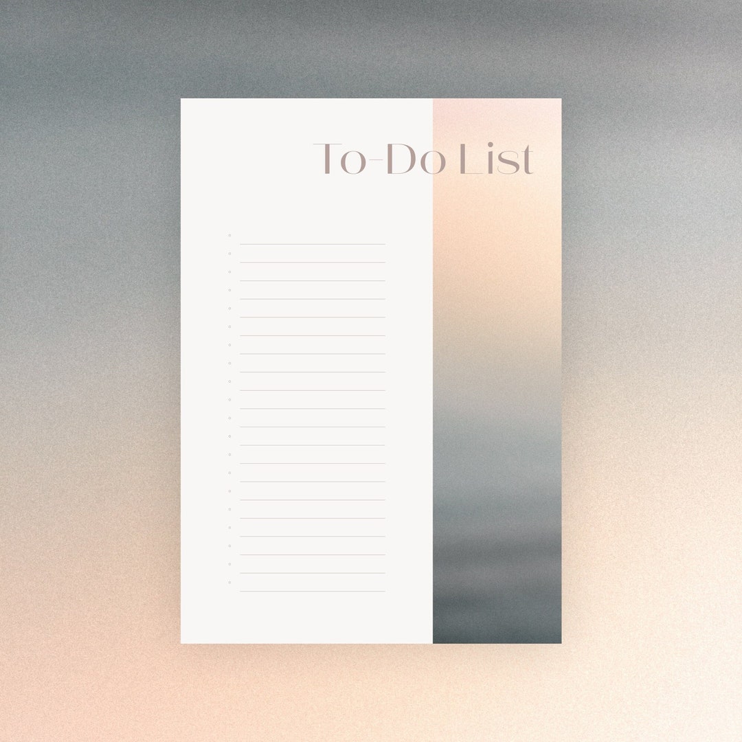 Minimalist Design To-do List | Digital Download - Ipad, PDF, Acrobat ...
