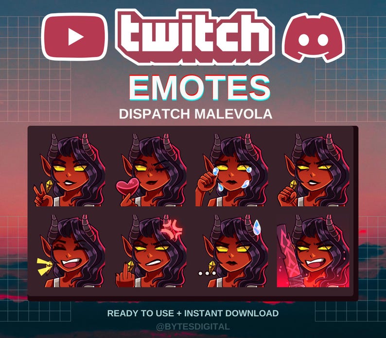 Malevola Dispatch Emotes | Premade | Twitch | Discord | Youtube ...