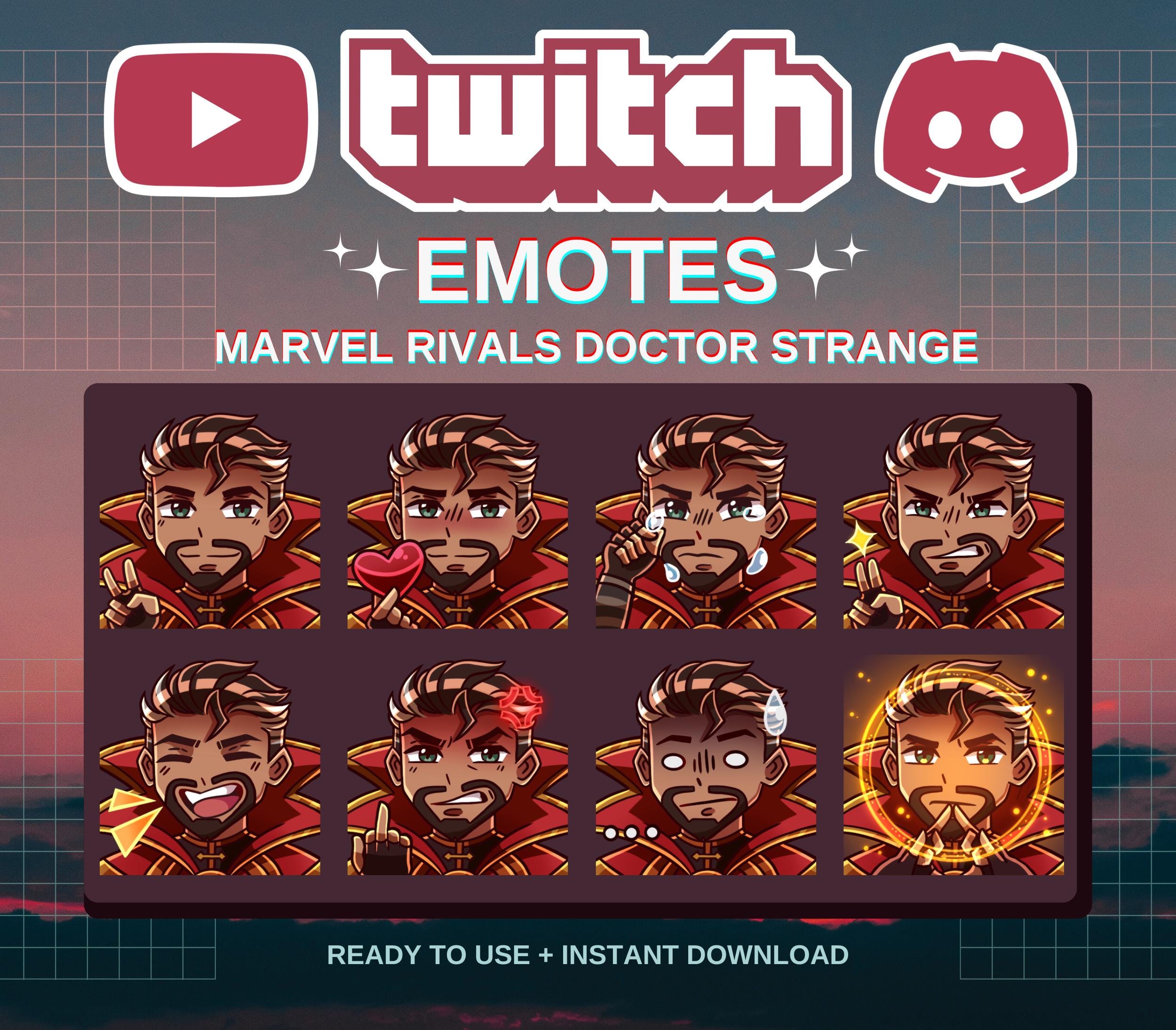 Doctor Strange Marvel Rivals Emotes | Premade | Twitch | Discord ...