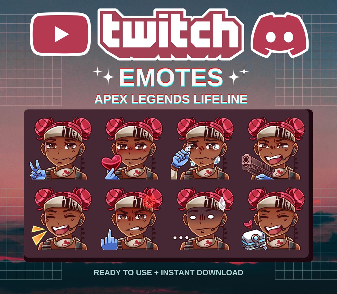 Lifeline Apex Legends Emotes | Premade | Twitch | Discord | Youtube ...
