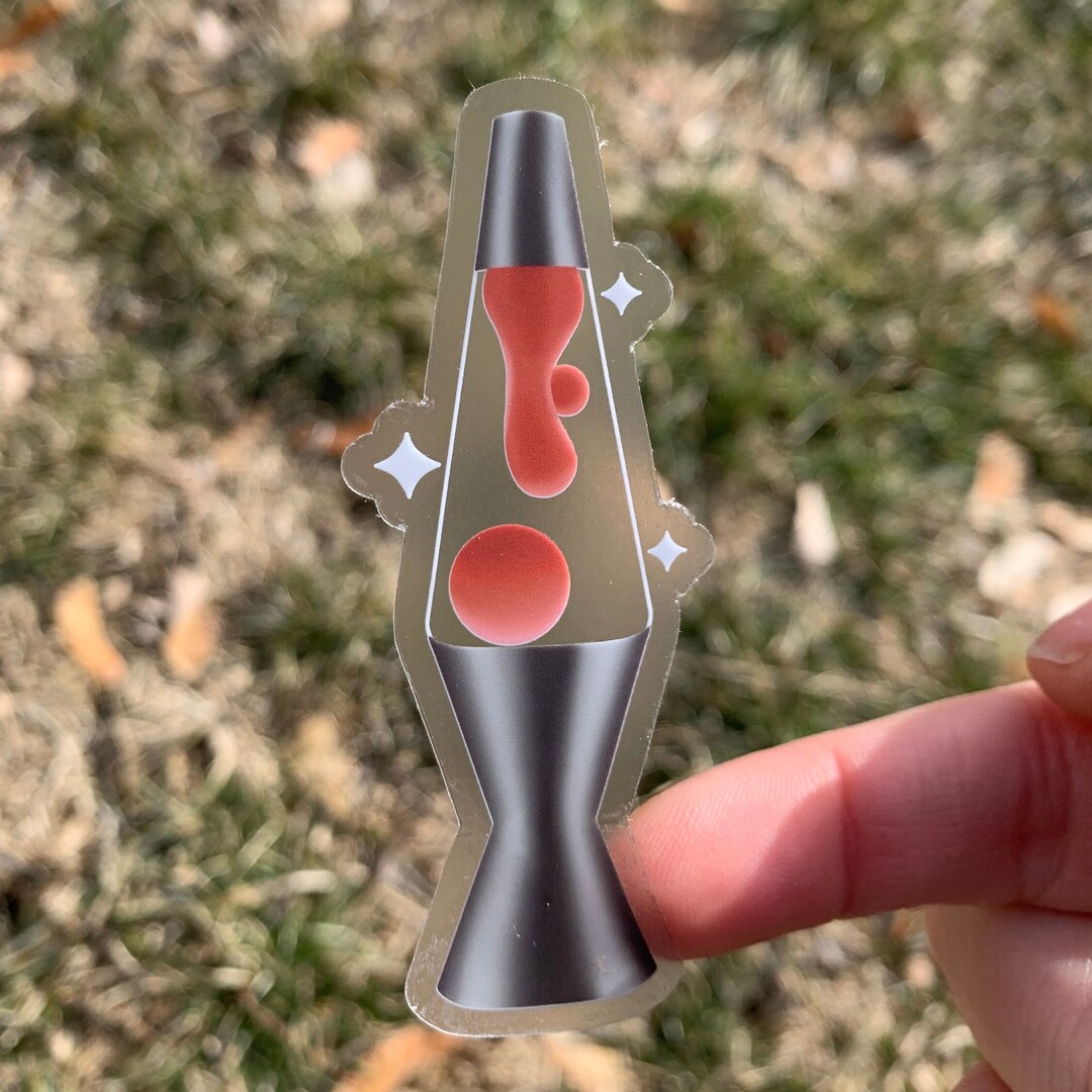 Clear Lava Lamp Sticker | Clear Waterproof Sticker | Pink Lava Lamp ...