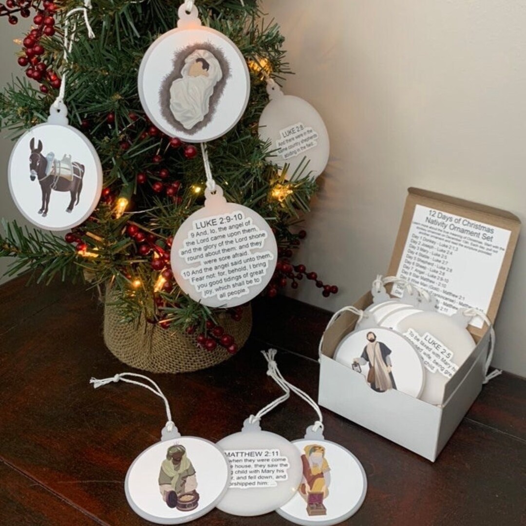 12 Days of Christmas Nativity Acrylic Ornament Set- Acrylic Ornaments ...