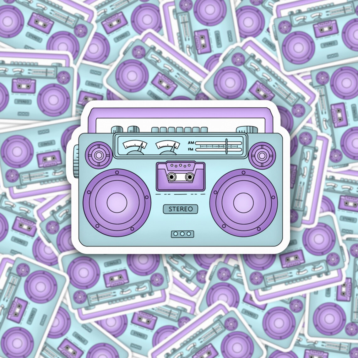 Retro Stereo Sticker Waterproof Sticker - Etsy