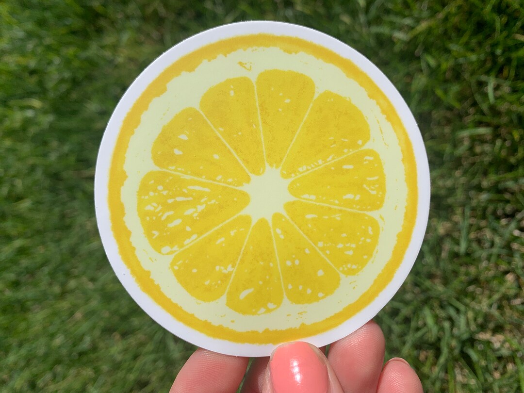Lemon Slice Sticker Waterproof Sticker Sour Lemon Hello Lemon Design Co ...