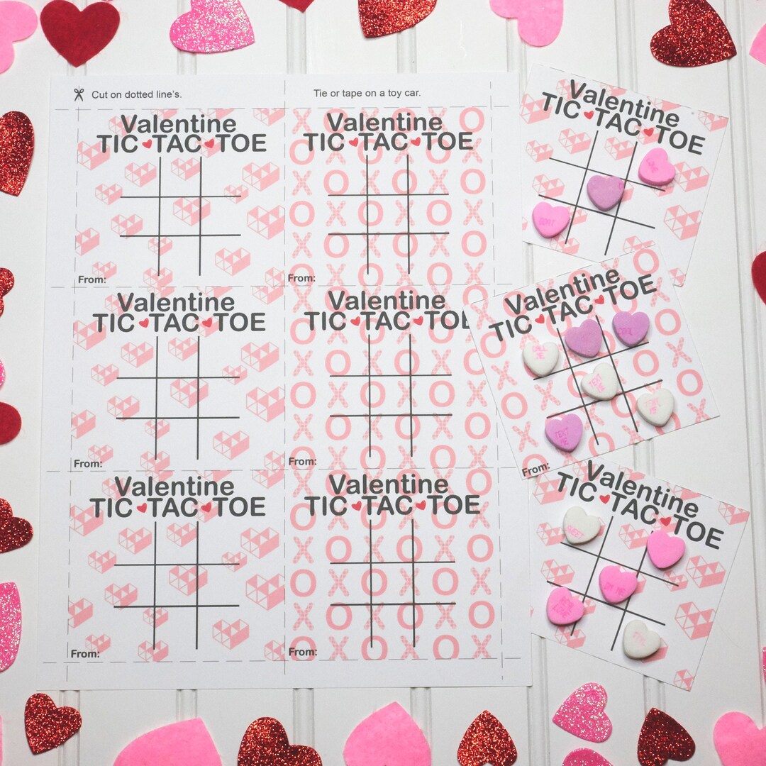 PRINT YOUR OWN Tic Tac Toe Valentine's Day Digital Download - Kids ...
