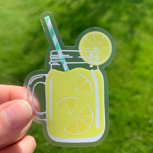 Clear Lemonade Sticker | Water Resistant Sticker | Transparent Sticker ...