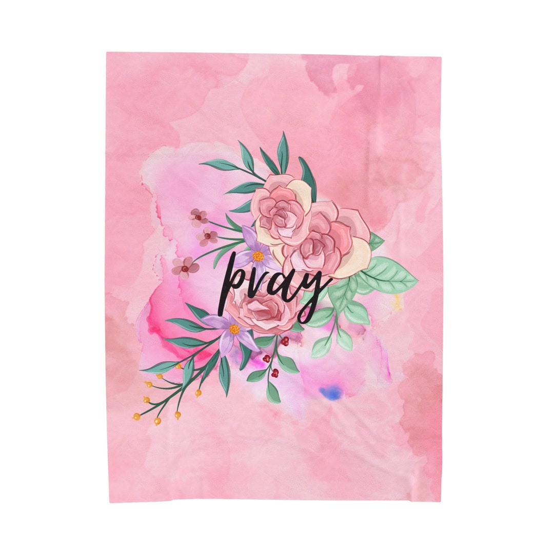 Pray Christian Merch Trendy Pink Cozy Velveteen Plush - Etsy