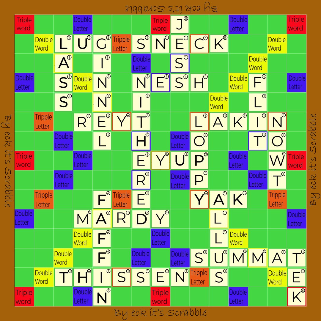 Yorkshire Slang - Scrabble Board - Etsy