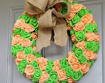 Florida A&M FAMU Orange Green Rattlers Wreath - Etsy