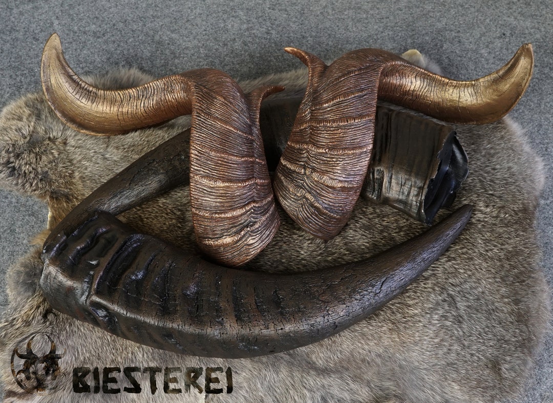 Horns Made of Cast Resin Hollow Cast Various Designs Sheep Water ...
