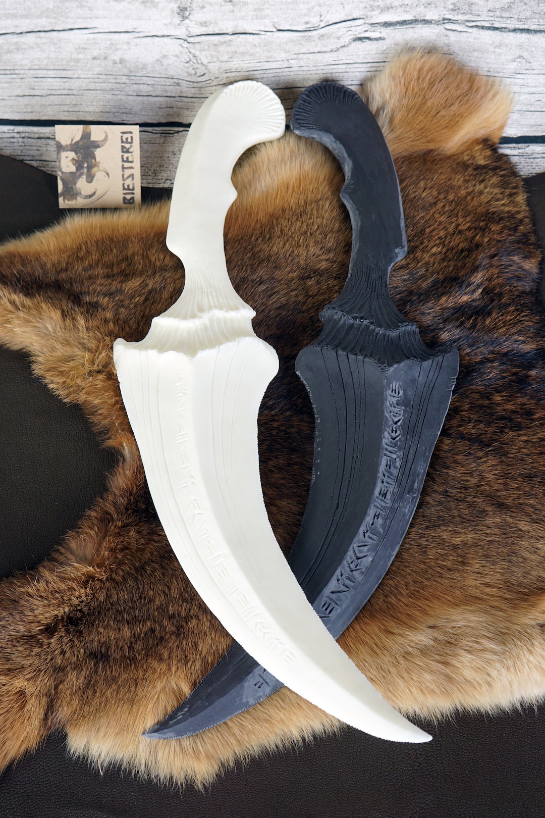 Blank Bone Dagger Tooth Dagger Decoration Black or White - Etsy