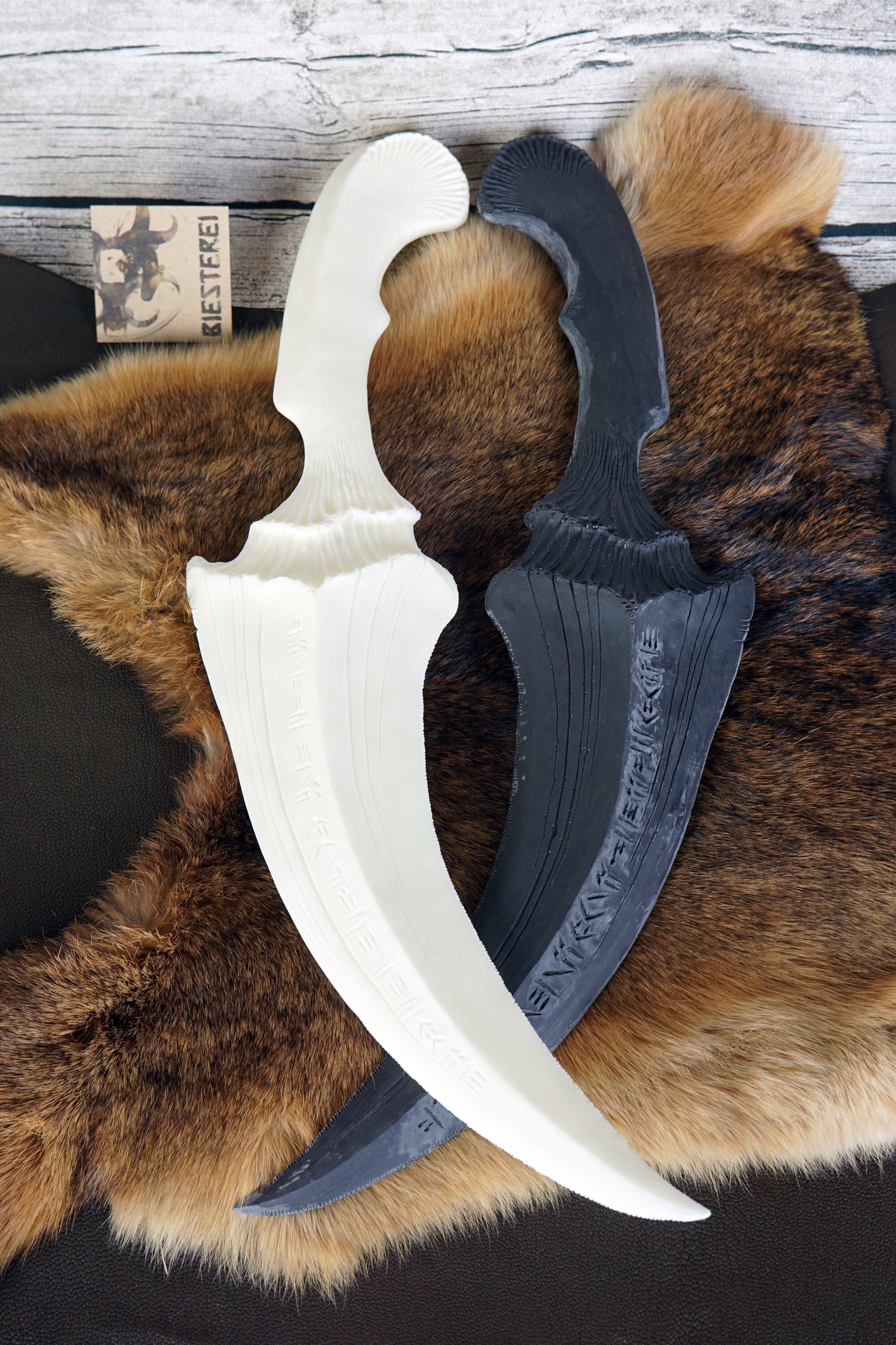 Blank Bone Dagger Tooth Dagger Decoration Black or White - Etsy