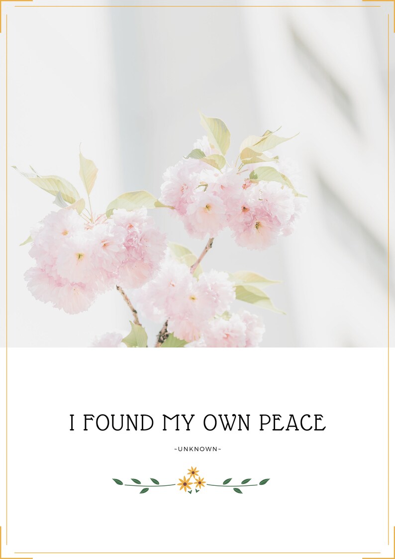 I Found My Own Peace Printable Design - Etsy
