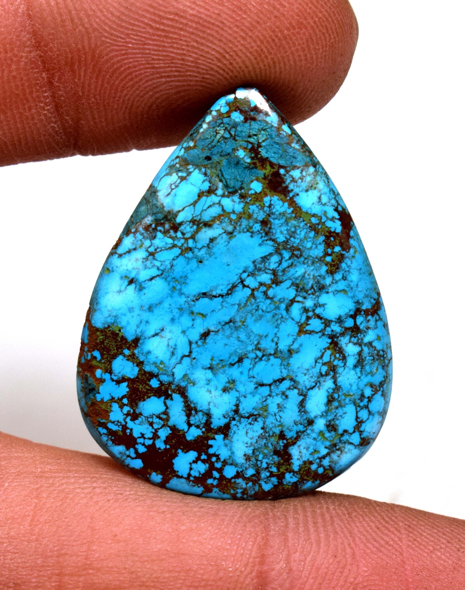 Natural Blue Turquoise Cabochon 32.45 Ct Loose Gemstone - Etsy