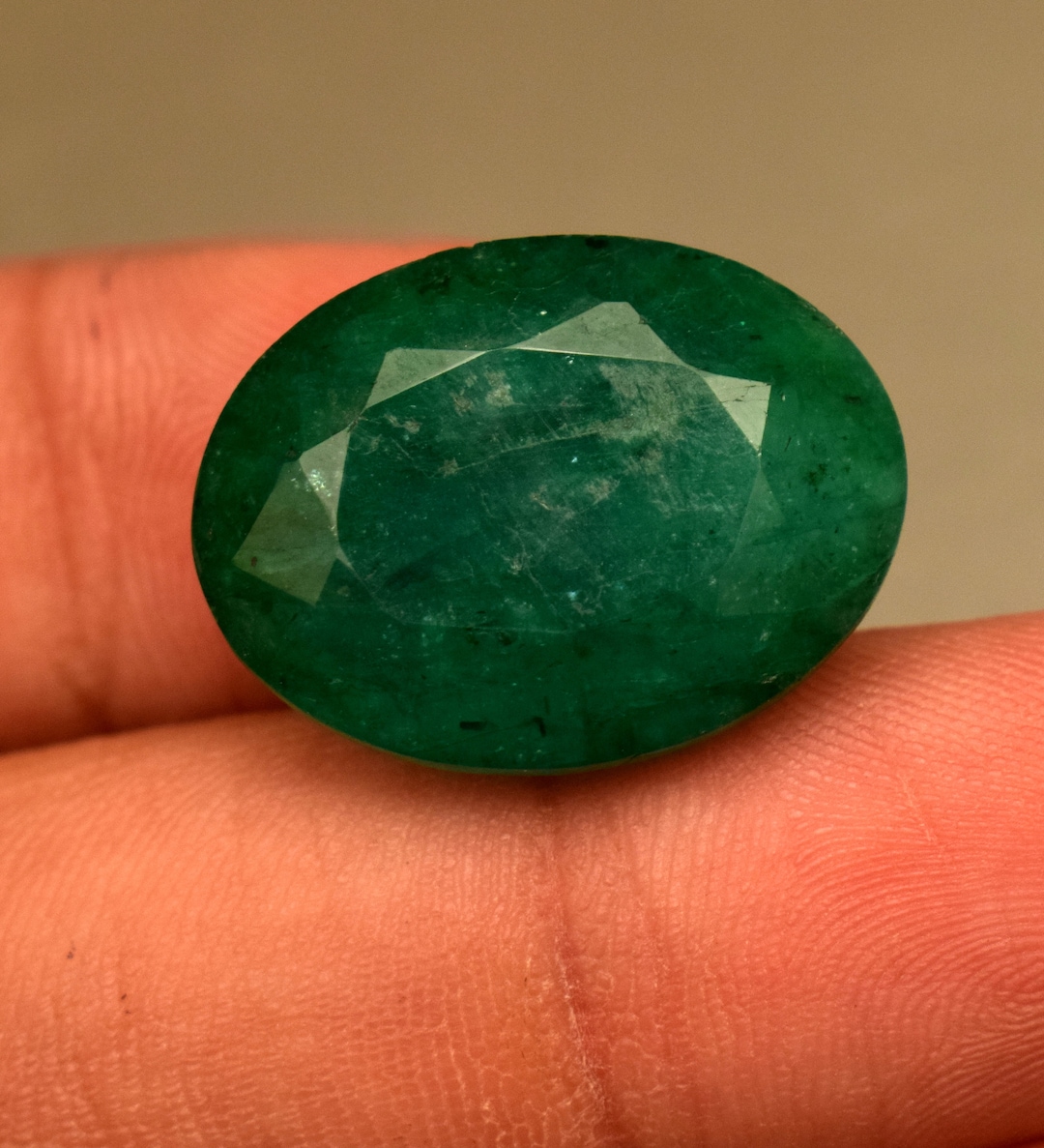 Natural Emerald Gemstone 18.60 Ct Oval Cut From Zambia Color Enhance - Etsy