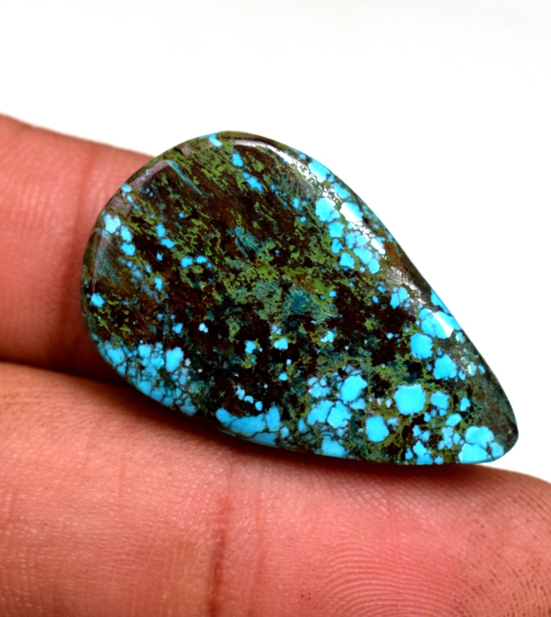 Natural Bisbee Turquoise Cabochon 17.40 Ct Loose Gemstone - Etsy