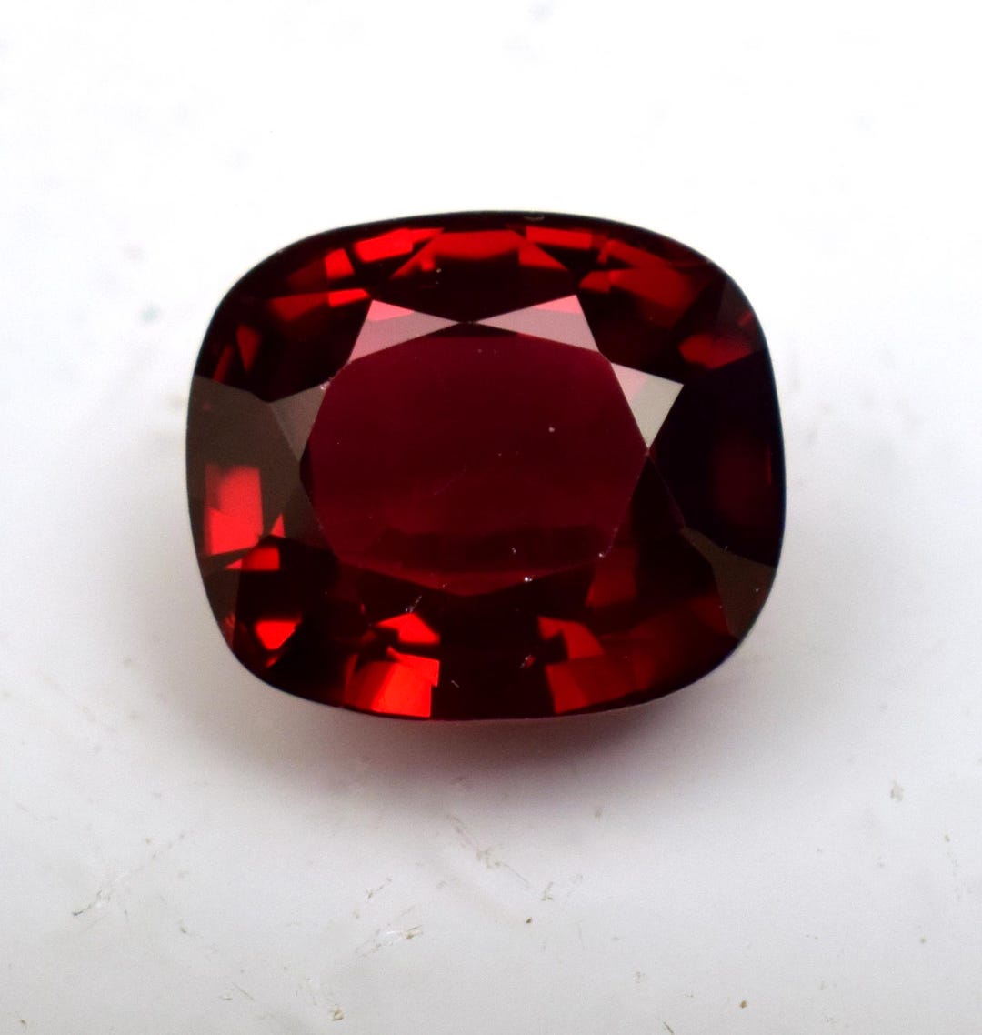 Natural Garnet 7.80 Ct Cushion Certified Cut Loose Gemstone - Etsy