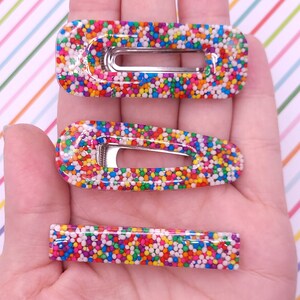 Rainbow Barrette, Sprinkle Jewelry Accessory, Rainbow Hair Clip, Hair ...