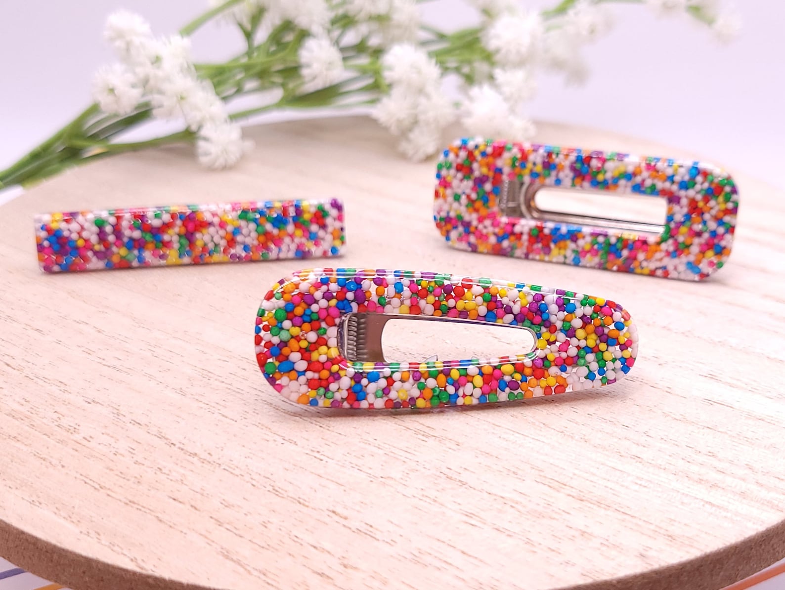 Rainbow Barrette Sprinkle Jewelry Accessory Rainbow Hair - Etsy