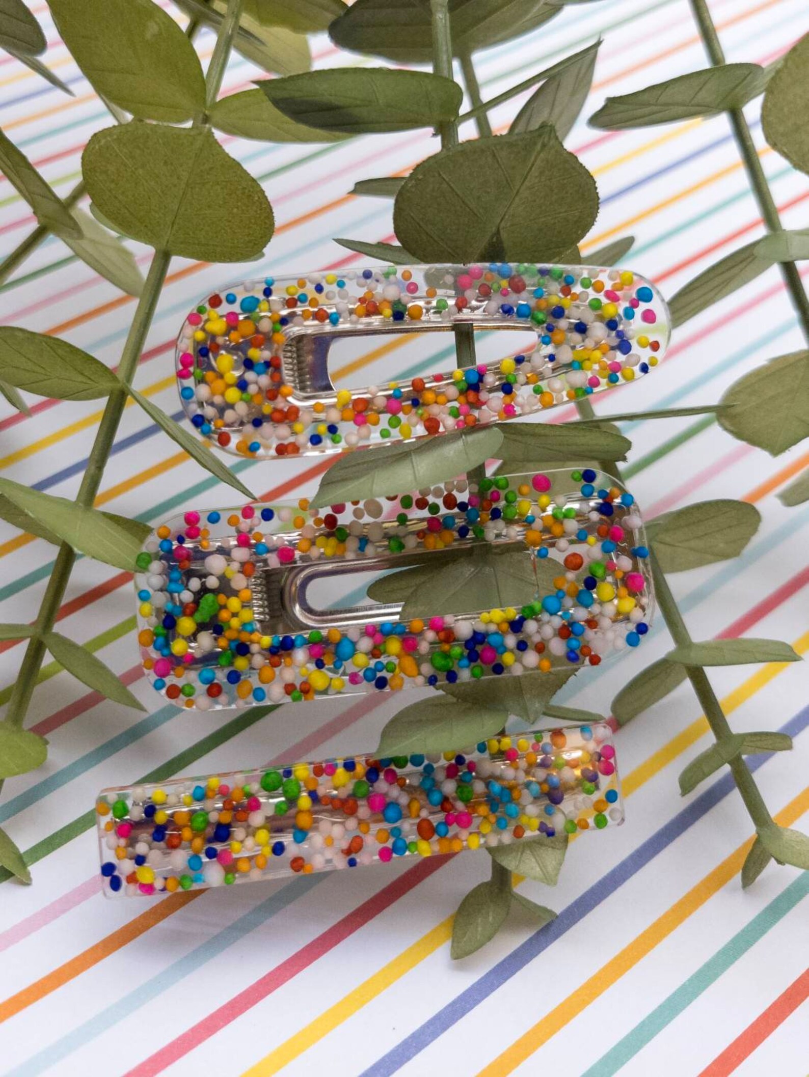 Rainbow Barrette Sprinkle Jewelry Accessory Rainbow Hair - Etsy