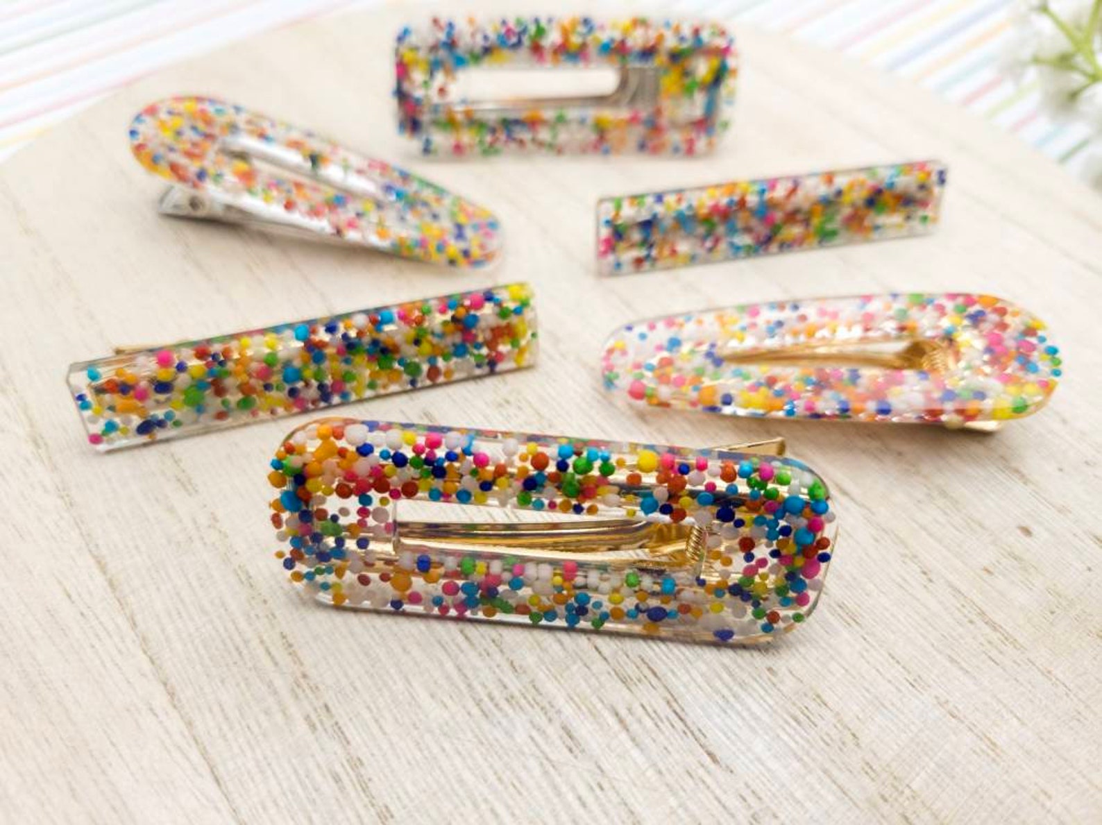 Rainbow Barrette Sprinkle Jewelry Accessory Rainbow Hair - Etsy